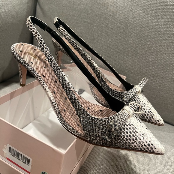 RED Valentino | Shoes | New Red V Valentino Snakeskin Embossed Leather ...